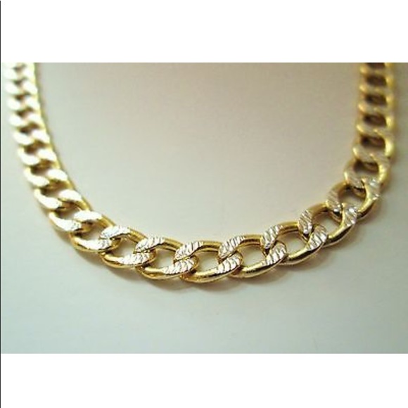 Accessories | Real Gold Diamond Cut Cuban Link Chain 24 Inch | Poshmark